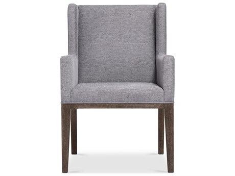 Bernhardt Linea Cerused Greige Arm Dining Chair | BH384548G