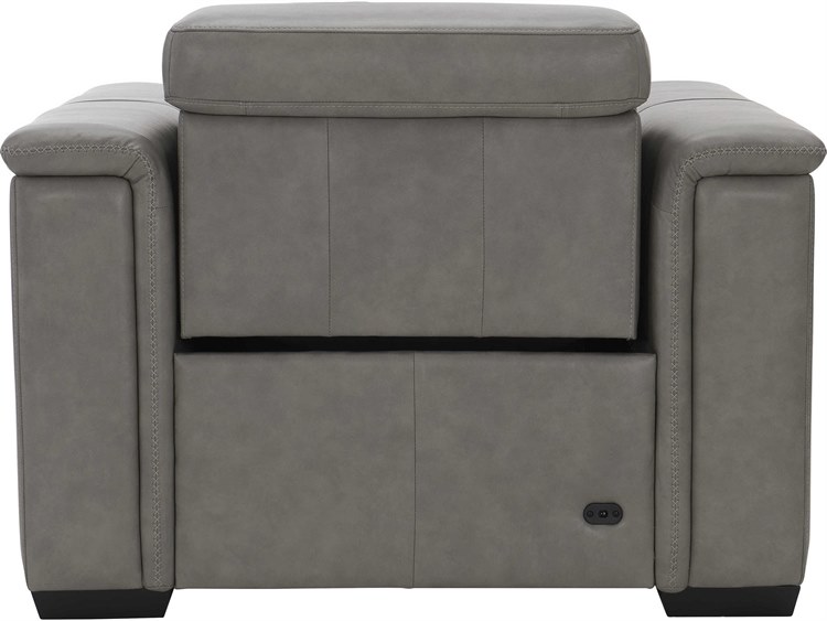 Bernhardt Lioni Mocha Gray Leather Recliner | BH9562RO