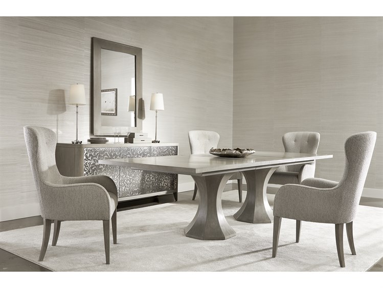 Bernhardt Cornelia Gray Upholstered Arm Dining Chair | BH331542