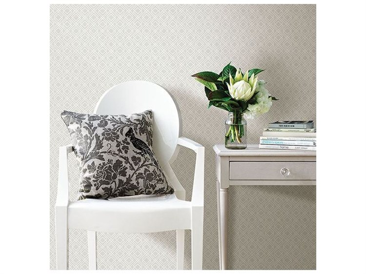 Brewster Home Fashions Chesapeake Napa Light Grey Geometric Wallpaper ...