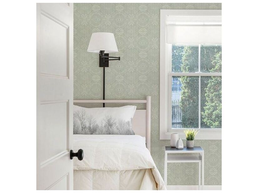 Brewster Home Fashions Chesapeake Java Beige Medallion Wallpaper ...