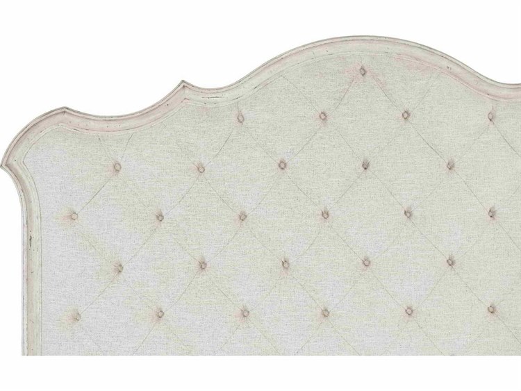 Bernhardt Mirabelle Cotton White Solid Wood Upholstered California King Panel Bed | BHK1397