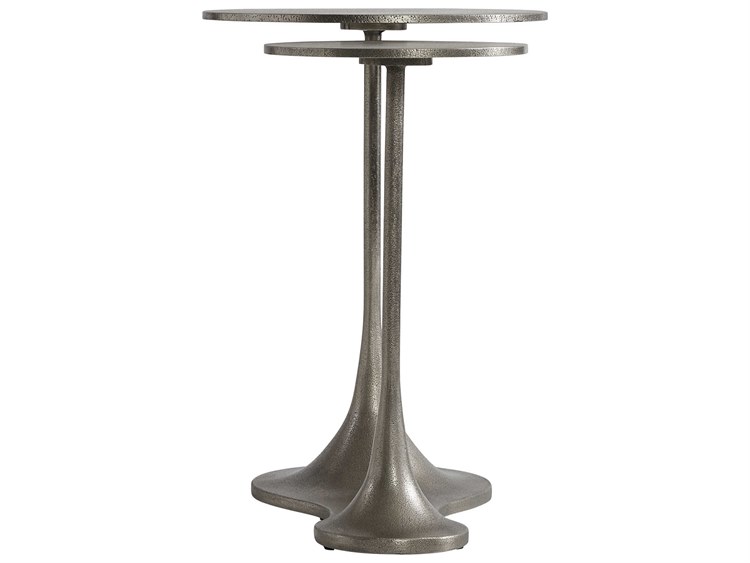 Bernhardt Interiors Circlet Bunching Round Metal Graphite End Table ...