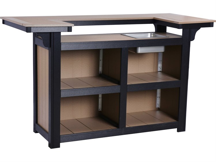 Berlin Gardens Recycled Plastic Outdoor Island Bar with Ice Bowl ...