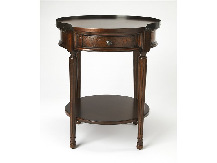 Butler Sampson Round Wood Cherry End Table | BT2311024