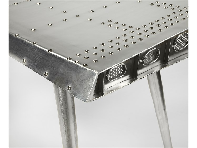 Butler Midway Metalworks Silver Writing Desk | BT2552025