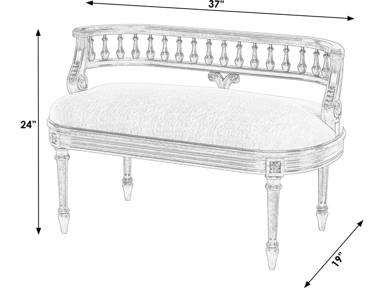 Butler Hathaway Antique Cherry Brown Upholstered Accent Bench | BT2625011