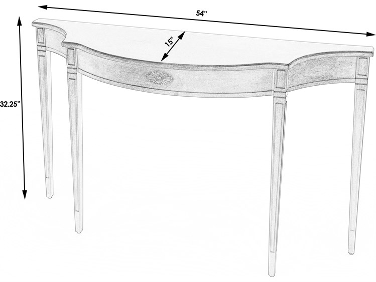 Butler Chester Demilune Wood Antique Beige Console Table | BT3757424