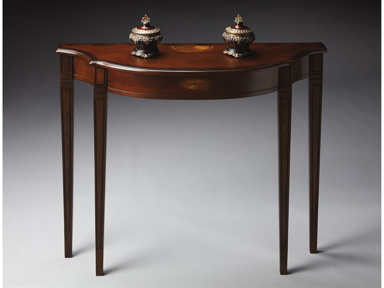 Butler Chester Demilune Wood Cherry Console Table | BT4116024