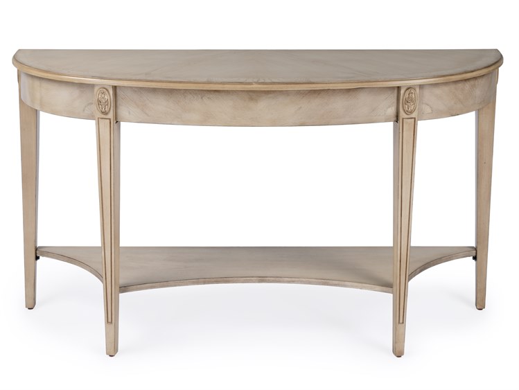 Butler Astor Demilune Wood Antique Beige Console Table | BT4146424