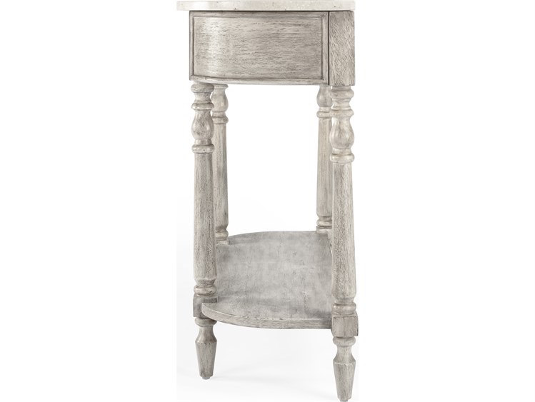 Butler Danielle Demilune Marble Rustic Gray Console Table | BT5517329