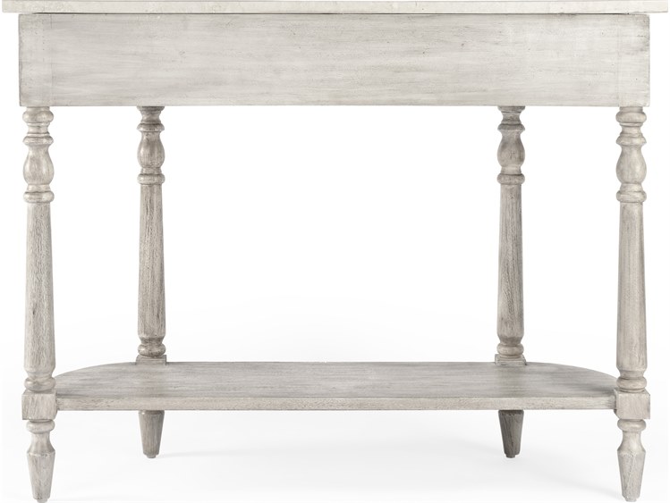 Butler Danielle Demilune Marble Rustic Gray Console Table | BT5517329