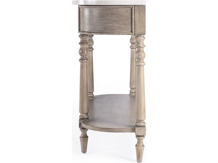 Butler Danielle Demilune Marble Sandalwood Beige Console Table | BT5517415