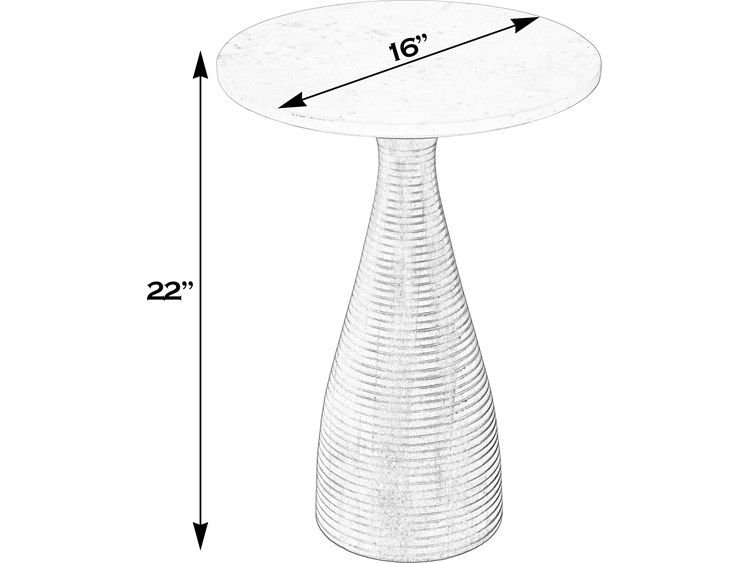 Butler Julia Round Marble Brown End Table | BT5627140