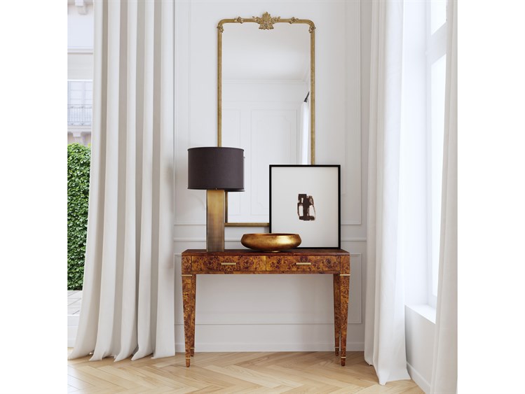 Butler Kai Rectangular Wood Traditional Burl Console Table | BT5714442