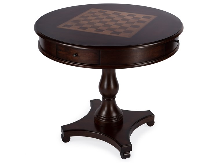 Butler Fredrik Brown Poplar Wood Cherry Game Table | BT5718024