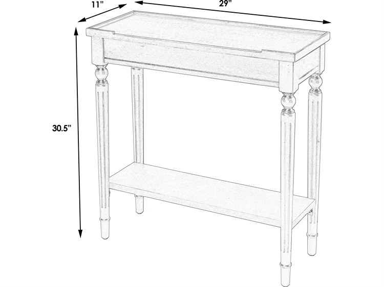 Butler Aubrey Rectangular Wood Black Console Table | BT7036136