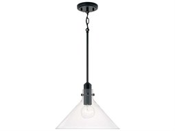 Capital Lighting Madison 1-Light Matte Black Glass Empire Pendant ...