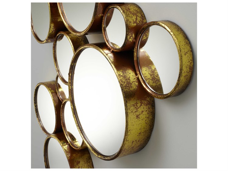 Cyan Design Bubbles Gold Wall Mirror | C305825