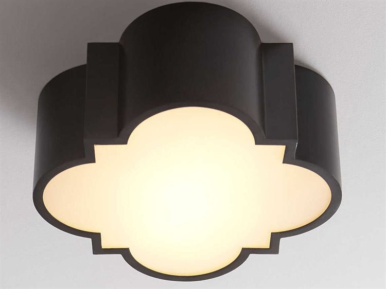 Cyan Design Wyatt 2-Light Noir Black Flush Mount | C310065