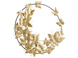 Cyan Design Gilded Implosion Gold / Black Wall Shelf | C311154