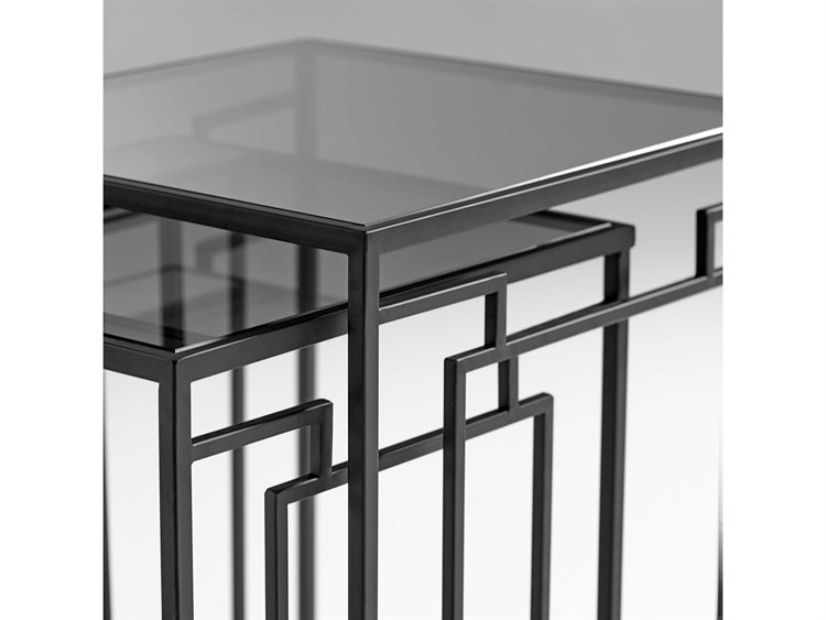 Cyan Design Square Glass Noir End Table | C311042