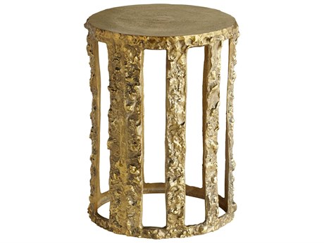 Cyan Design Gildrum Gold Gold 24'' Wide Round Drum Table | C310775