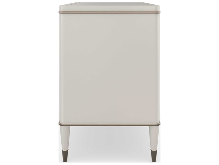 Caracole Valentina Matte Pearl, Golden Shimmer, Bronze Gold 32'' Wide One-Drawer Nightstand ...