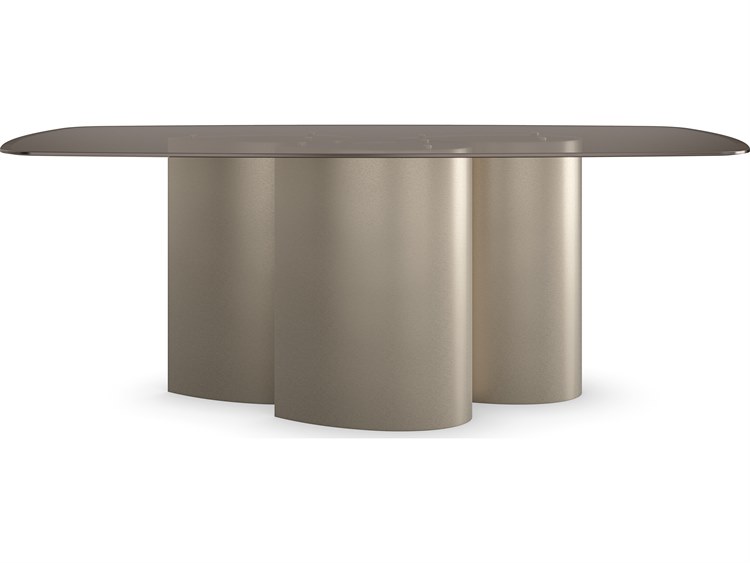 Caracole Classic Aphelion Rectangular Glass Brushed Whisper Of Gold ...