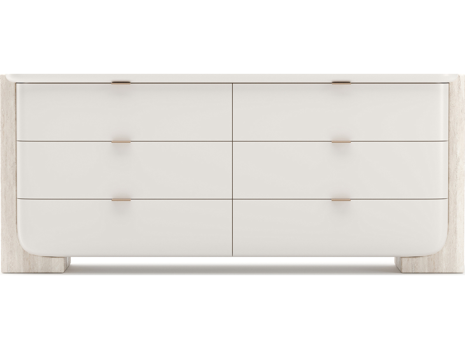 Caracole Overlap 6-Drawers Beige Double Dresser | CACCLA425V011