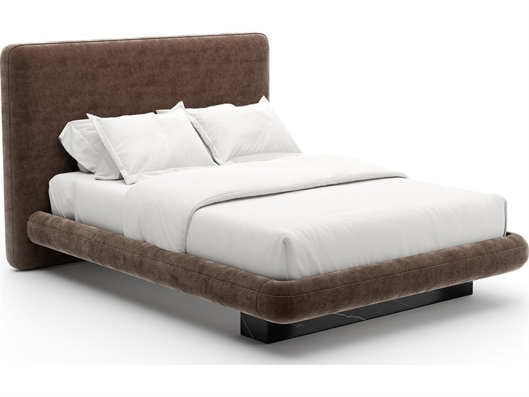 Caracole Overlap Brown Upholstered Queen Platform Bed | CACCLA425V107