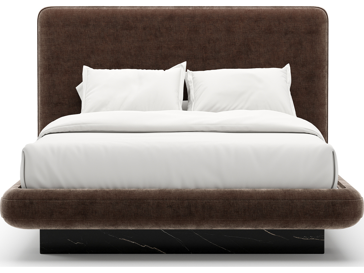 Caracole Overlap Brown Upholstered Queen Platform Bed | CACCLA425V107