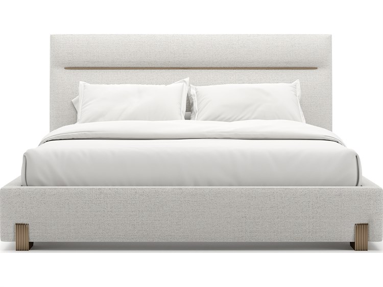 Caracole Counter Balance Gray Upholstered King Platform Bed | CACCLA425V122