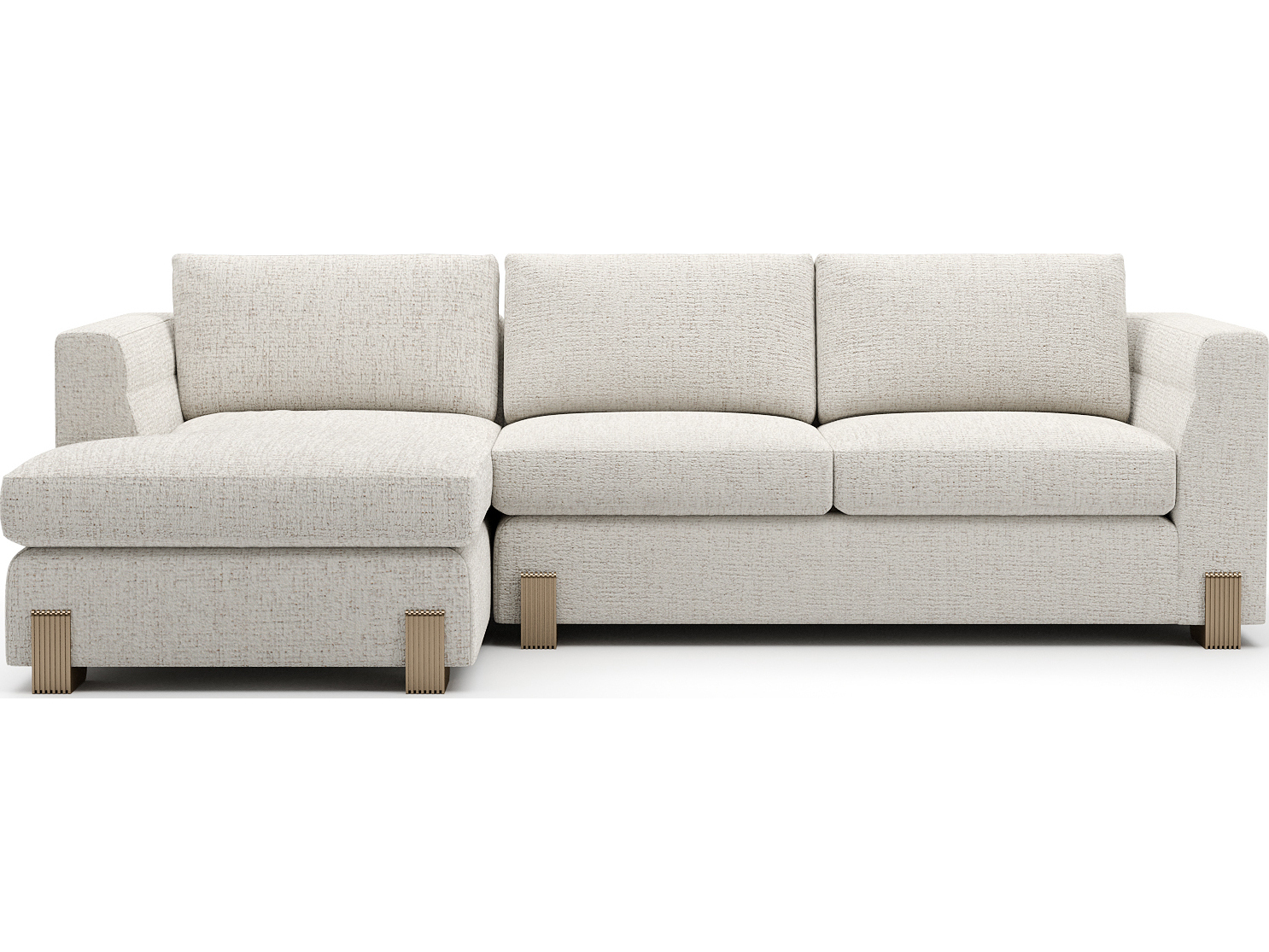 Caracole Counter Balance Cream Upholstered Sectional Sofa ...
