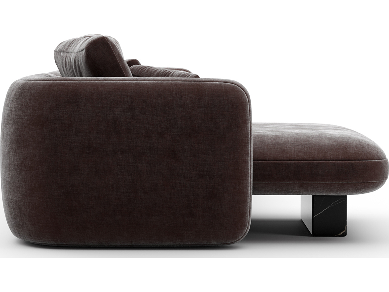 Caracole Overlap Brown Upholstered Sectional Sofa | CACUPH425VSEC6A