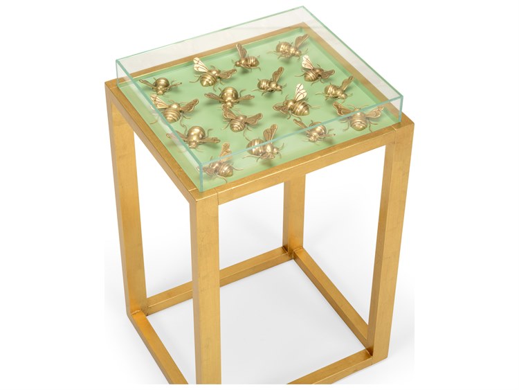 Chelsea House Shayla Copas Flutter Rectangular Glass Pistachio Gold ...