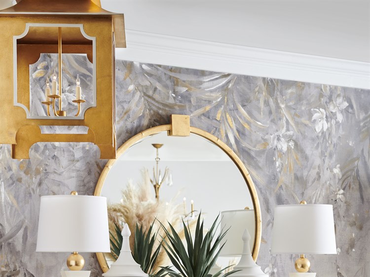 Chelsea House Claire Bell Tole Pagoda Lantern - Gold | CH69349