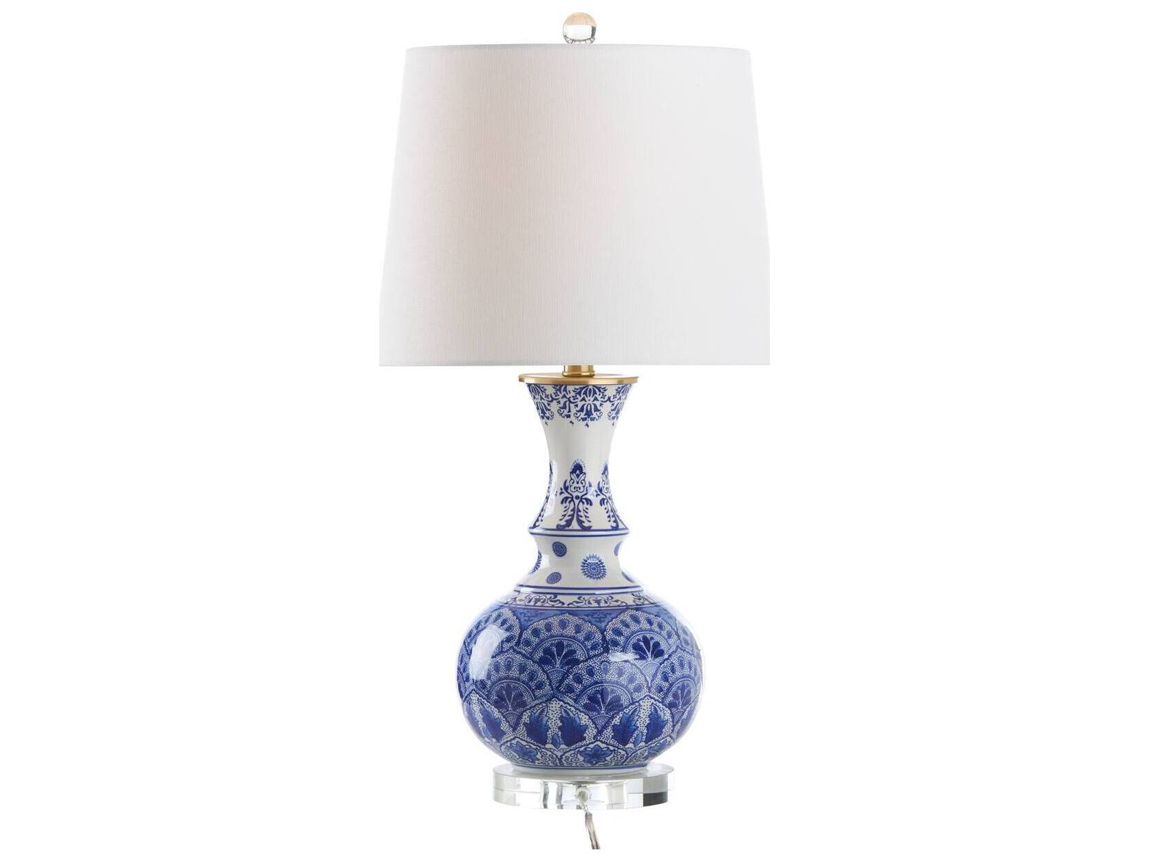 Chelsea House Town Square Blue Linen Traditional Table Lamp | CHC10297