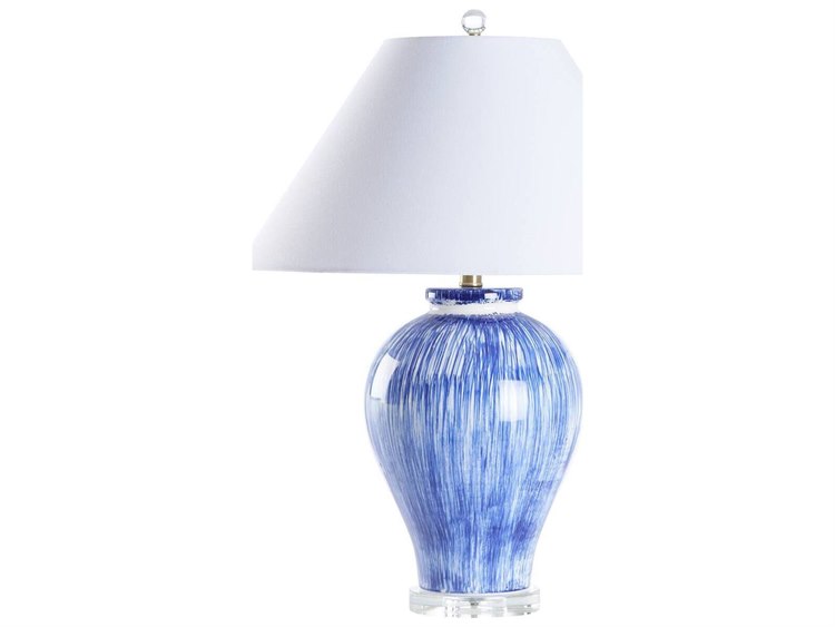 Chelsea House Town Square Blue Linen Table Lamp | CHC10300