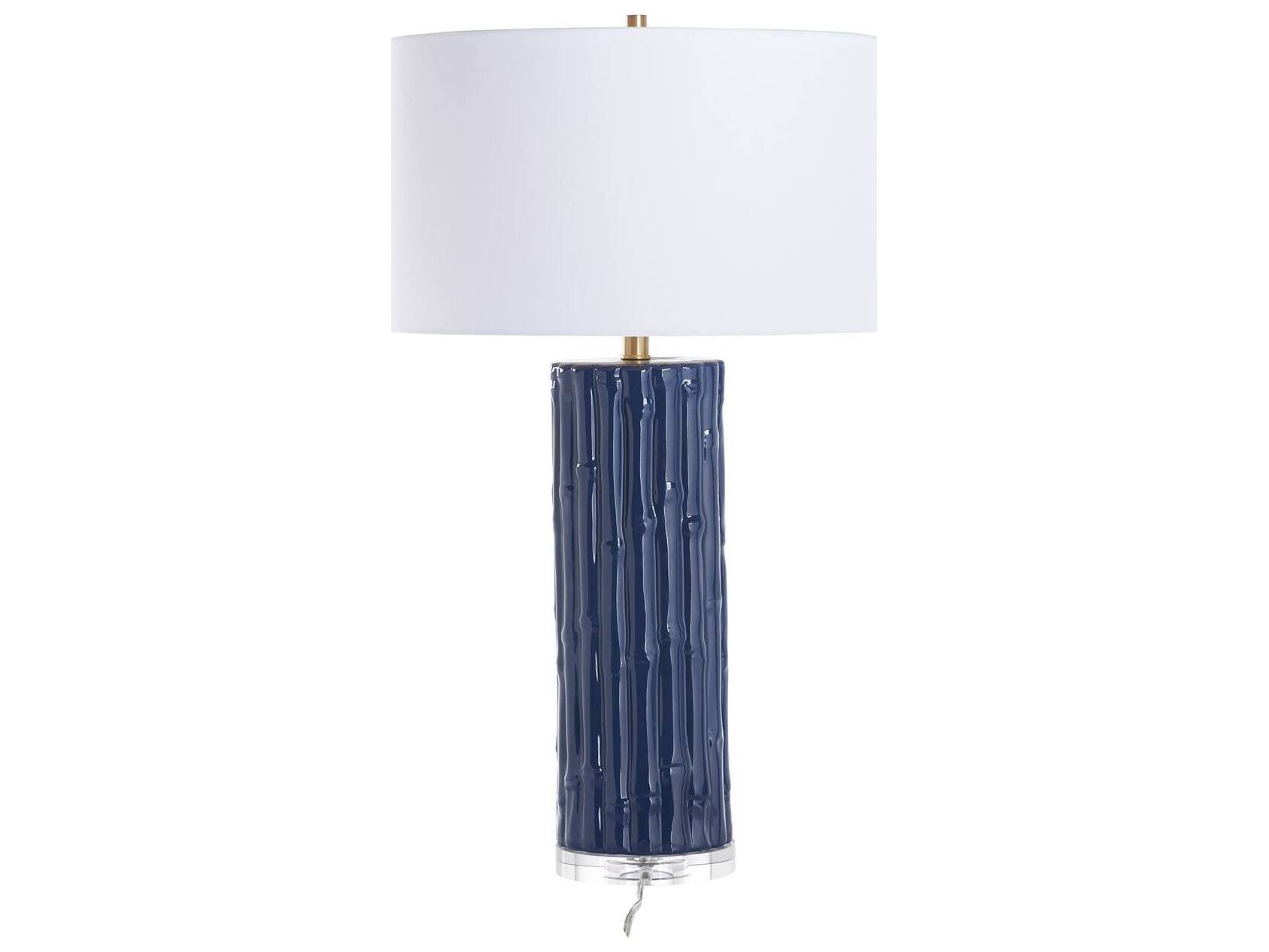 Chelsea House Town Square Blue Linen Table Lamp | CHC10302