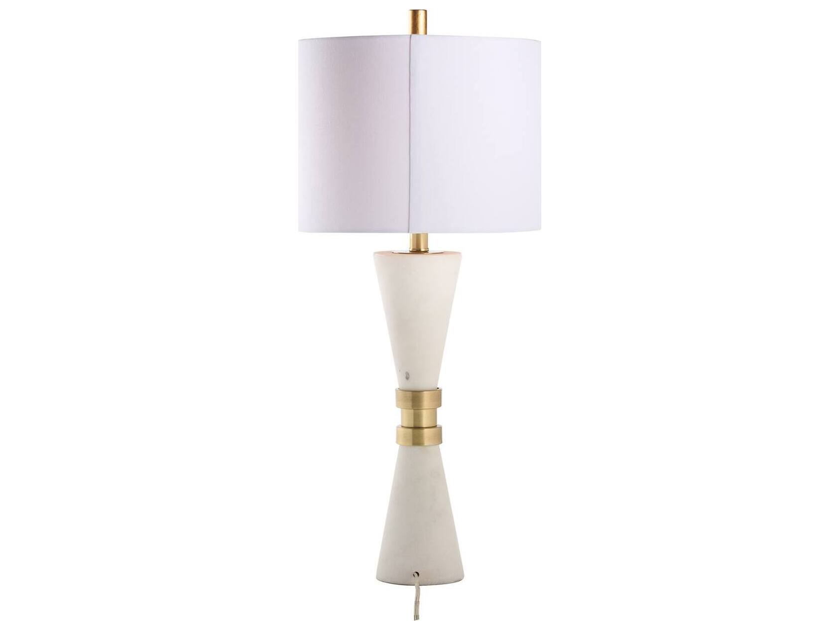 Chelsea House Town Square White Cream Linen Table Lamp | CHC10314