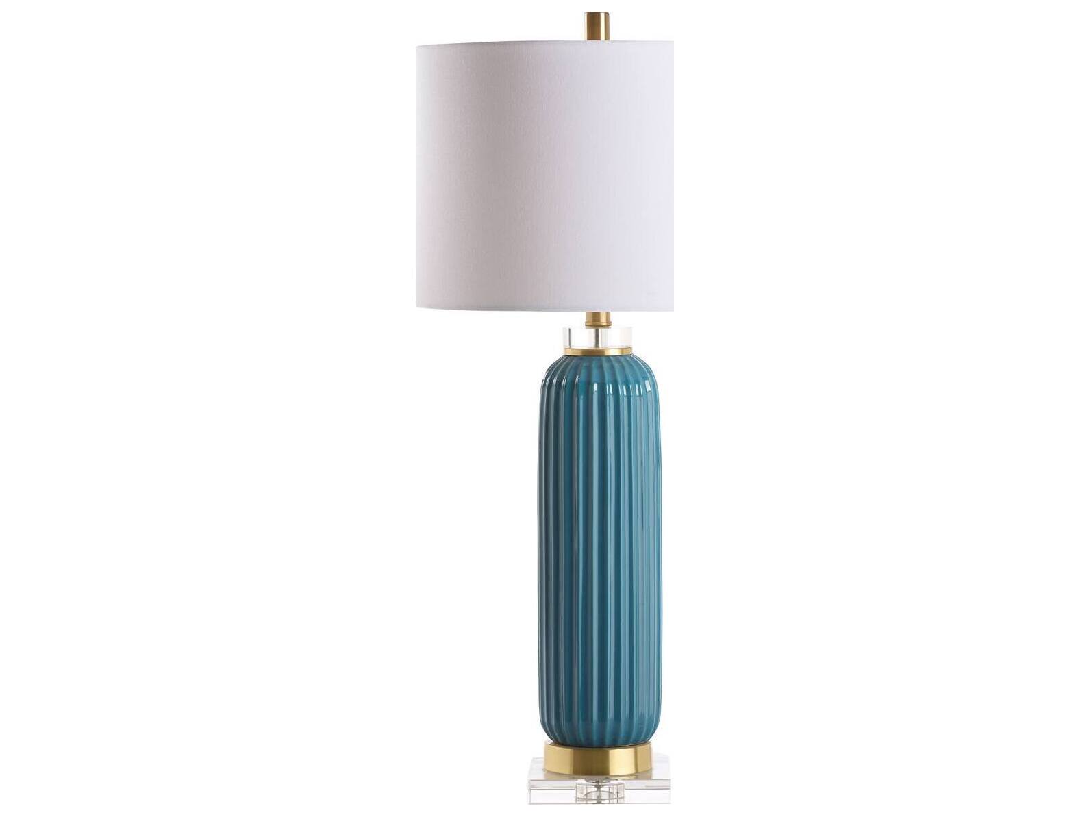 Chelsea House Town Square Blue Linen Table Lamp | CHC10324
