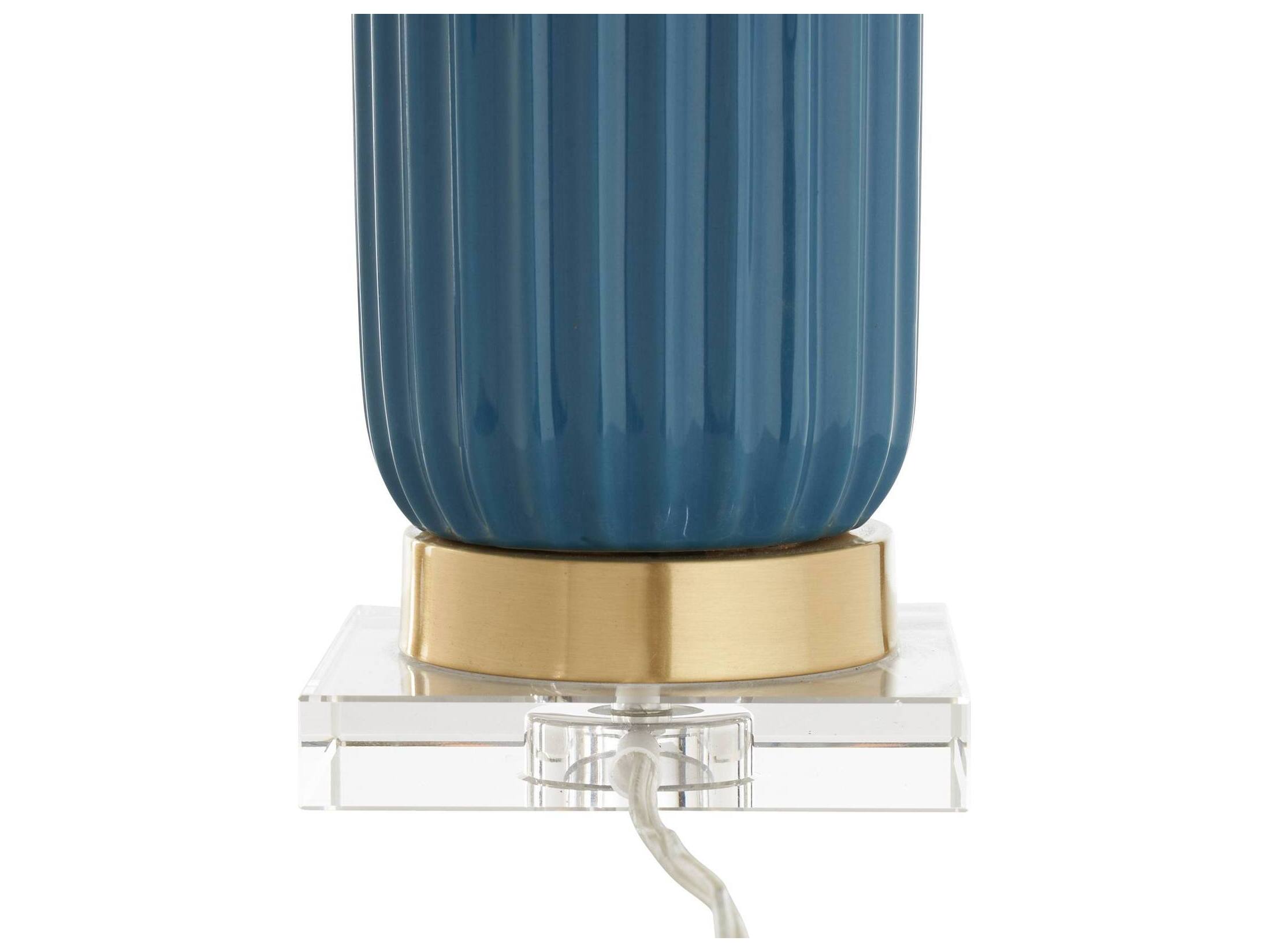 Chelsea House Town Square Blue Linen Table Lamp | CHC10324