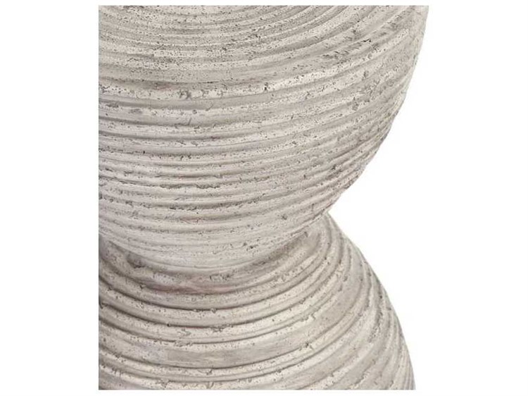 Classic Home Outdoor Corey Rough Light Grey Concrete Round End Table ...