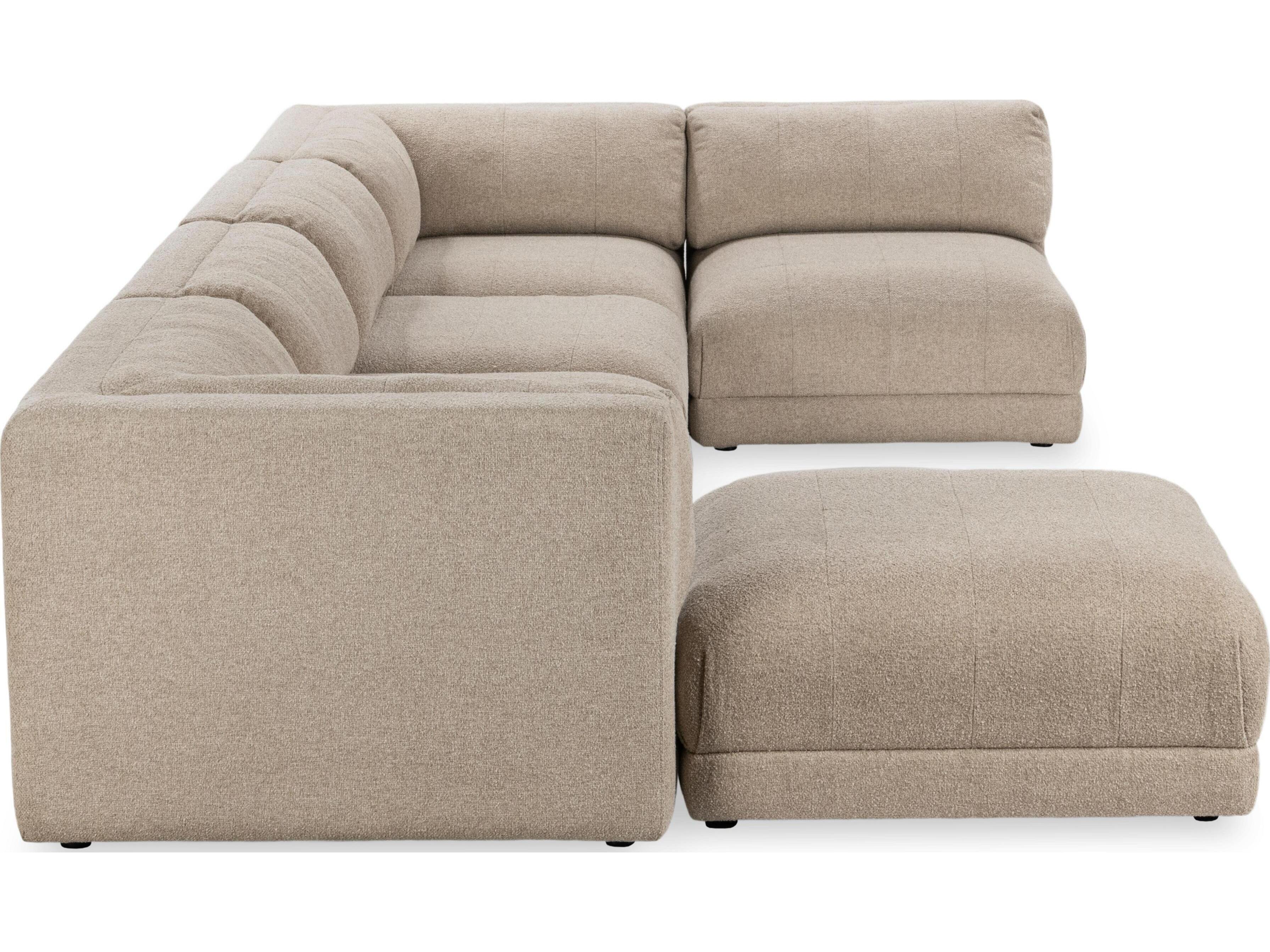 Classic Home Adalynne Cream Upholstered Sectional Sofa | CLH53006363