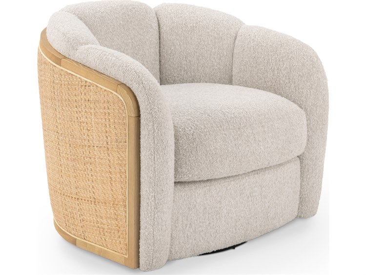 Classic Home Daisy Swivel Beige Accent Chair | CLH53006556