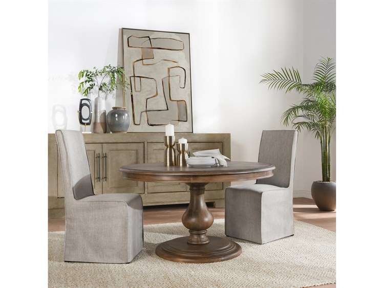Classic Home Adrienne Round Wood Almond Brown Dining Table | CLH51031095