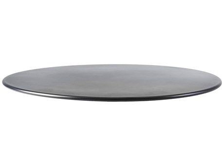 Woodard Extruded Aluminum Tri-Slat 60'' Round Table Top with Umbrella ...