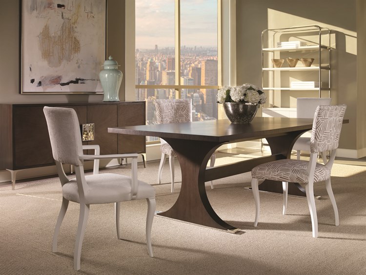 Century Furniture Aria Rectangular Wood Brownstone Dining Table | CNTC6H301