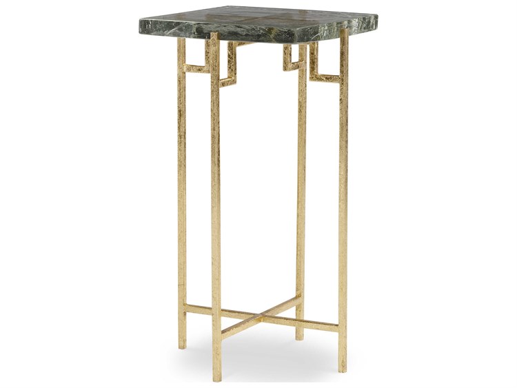 Century Furniture Grand Tour Ogden-I Square Glass Gold Leaf End Table ...